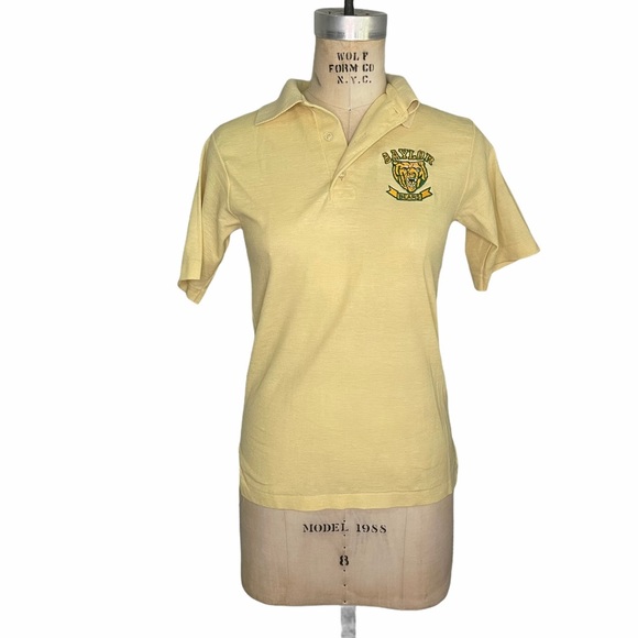 Champion | Tops | Vintage Polo Champion Baylor Yellow Shirt | Poshmark